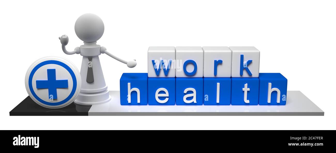 work healthy cube with chess business figure with health symbol Stock ...