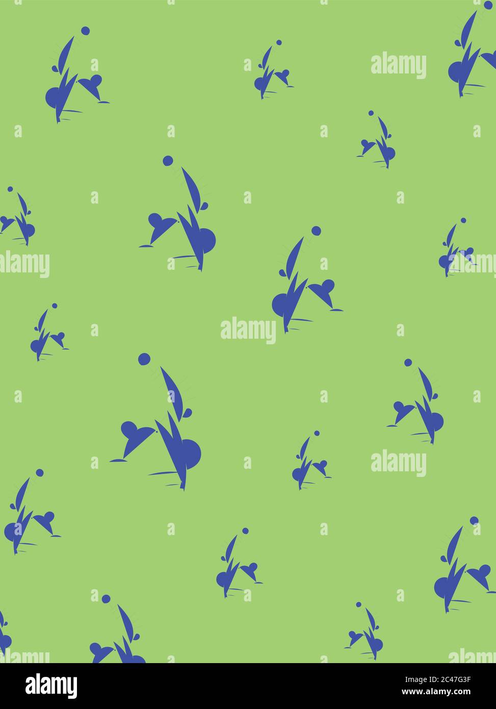 Abstract green linear background in the form of figures in blue Stock ...