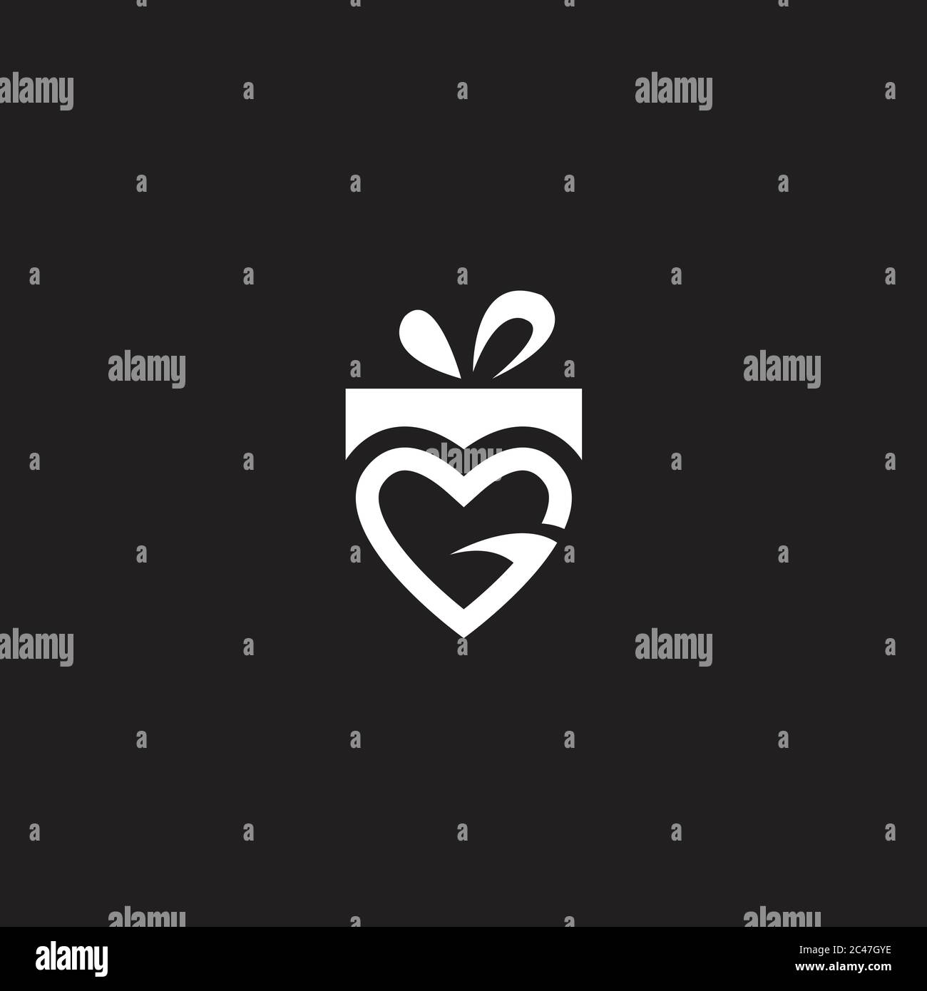 G Letter Gift Logo Love Icon Vector Stock Vector Image & Art - Alamy