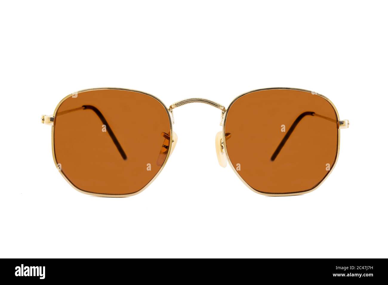 Green rectangular sunglasses with round bottom clear lenses and thin ...