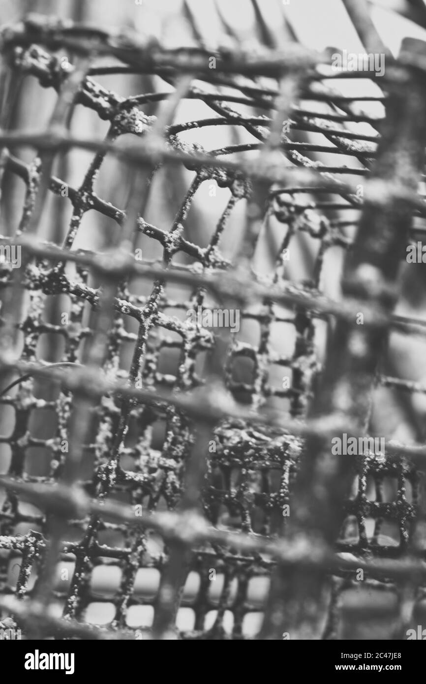 Fishing net trap Black and White Stock Photos & Images - Alamy
