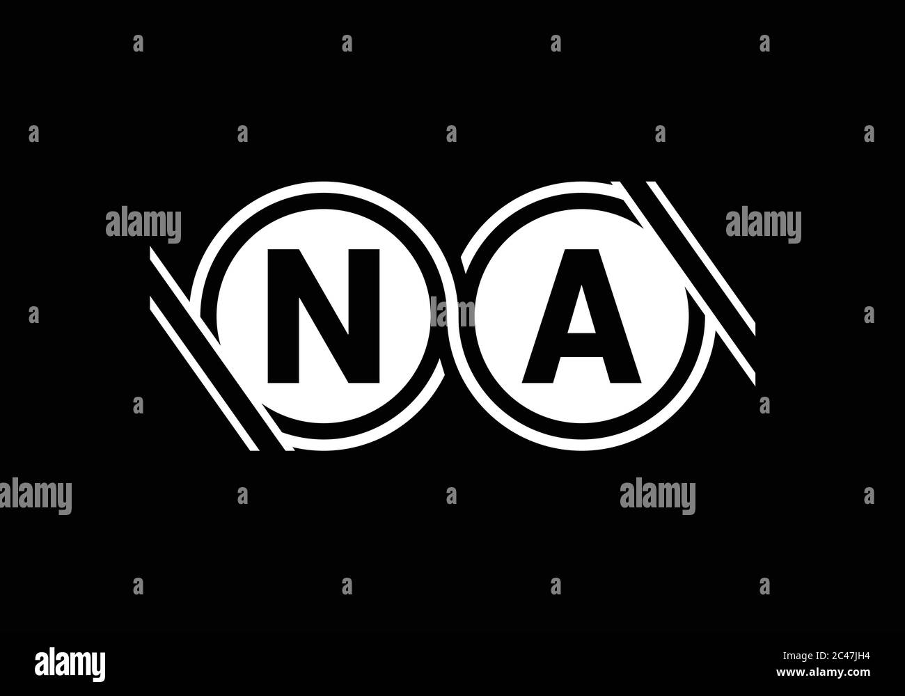 Initial Monogram Letter N A Logo Design Vector Template. N A Letter ...