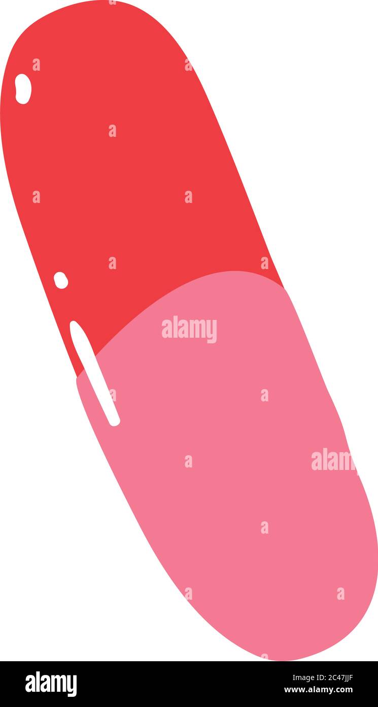 Pill flat style icon design of Medical care health and emergency theme ...