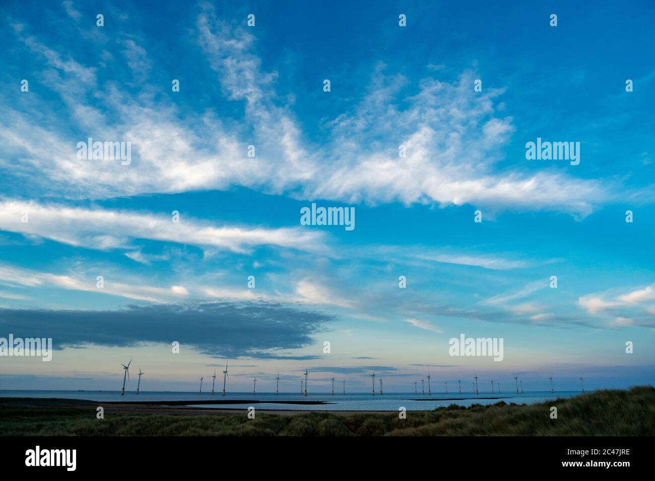 Wind Farm off Redcar, Cleveland Stock Photo - Alamy