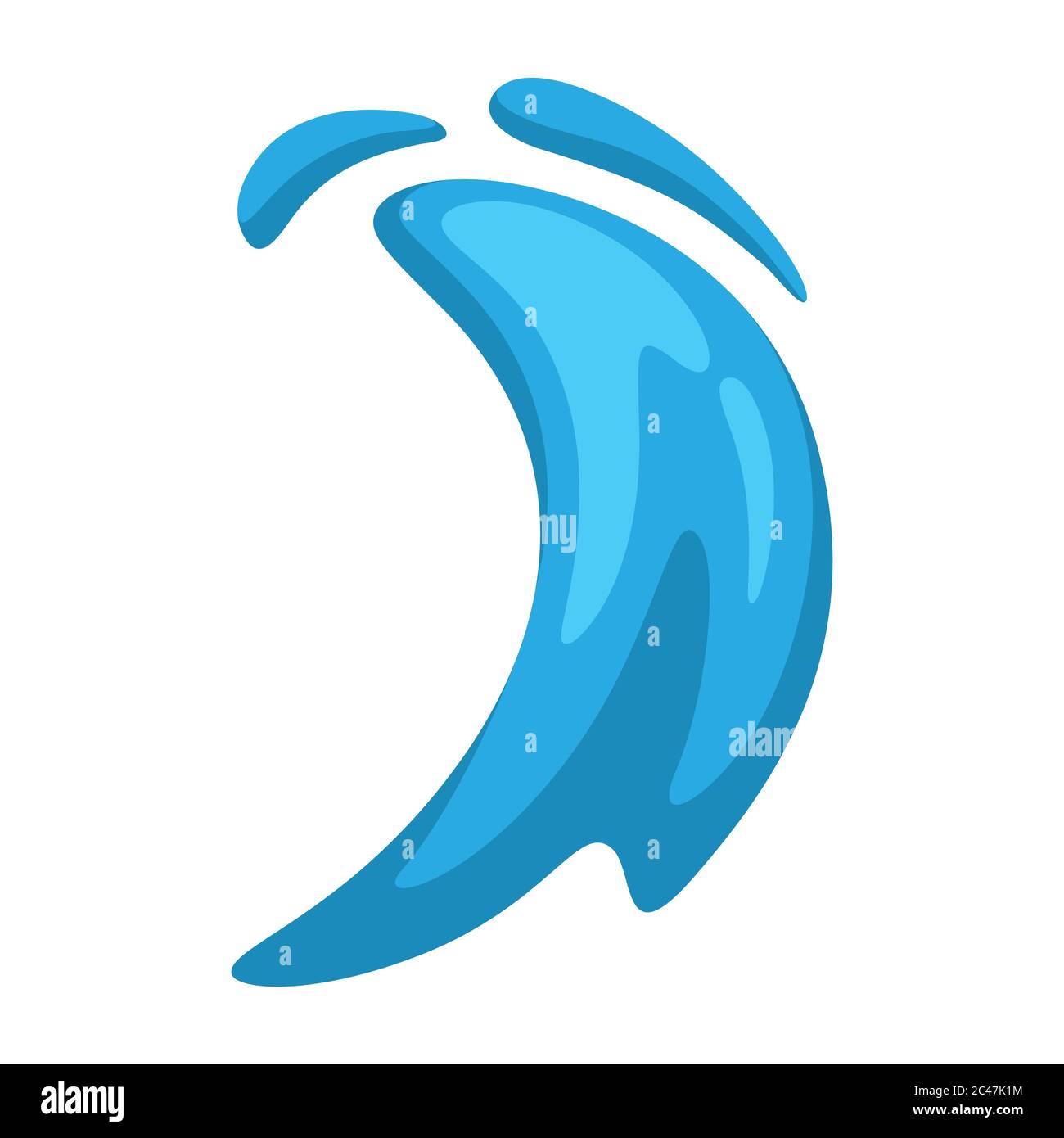 Curly wave splash sea Cut Out Stock Images & Pictures - Alamy