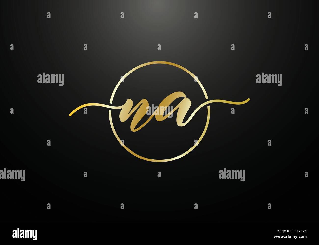 Initial Monogram Letter N A Logo Design Vector Template. N A Letter ...