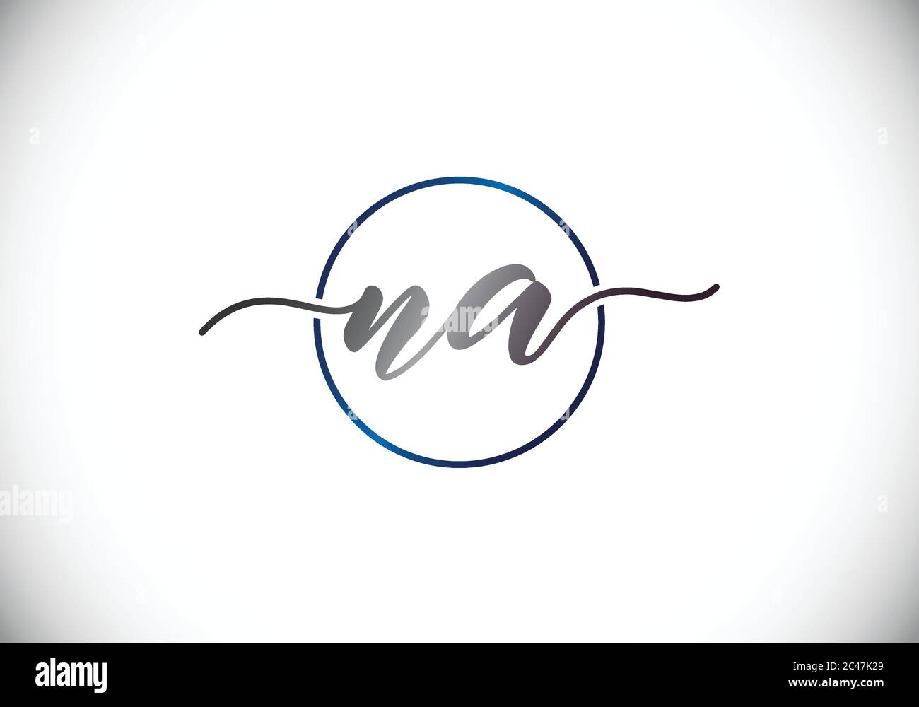 Initial Monogram Letter N A Logo Design Vector Template. N A Letter ...