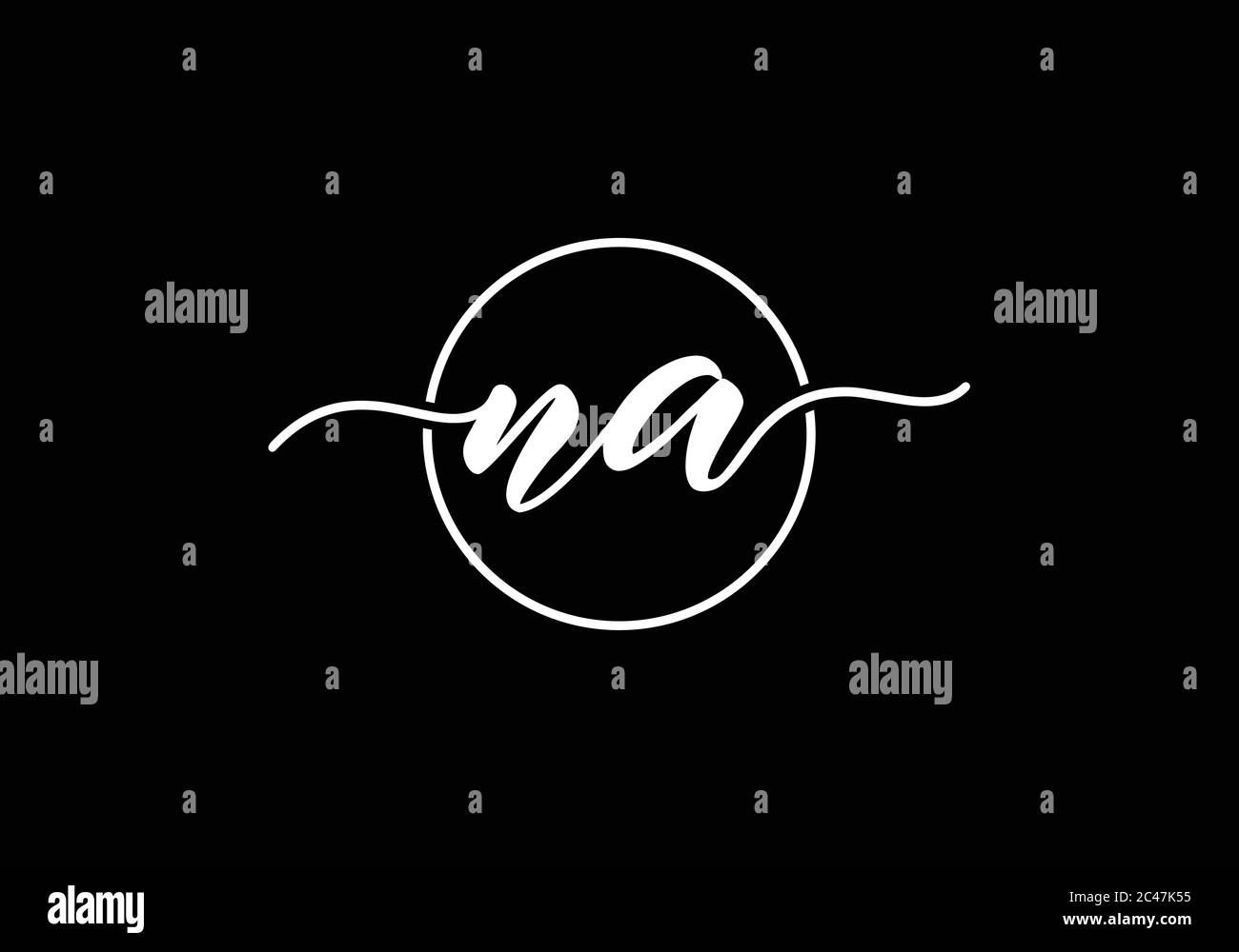 Initial Monogram Letter N A Logo Design Vector Template. N A Letter ...