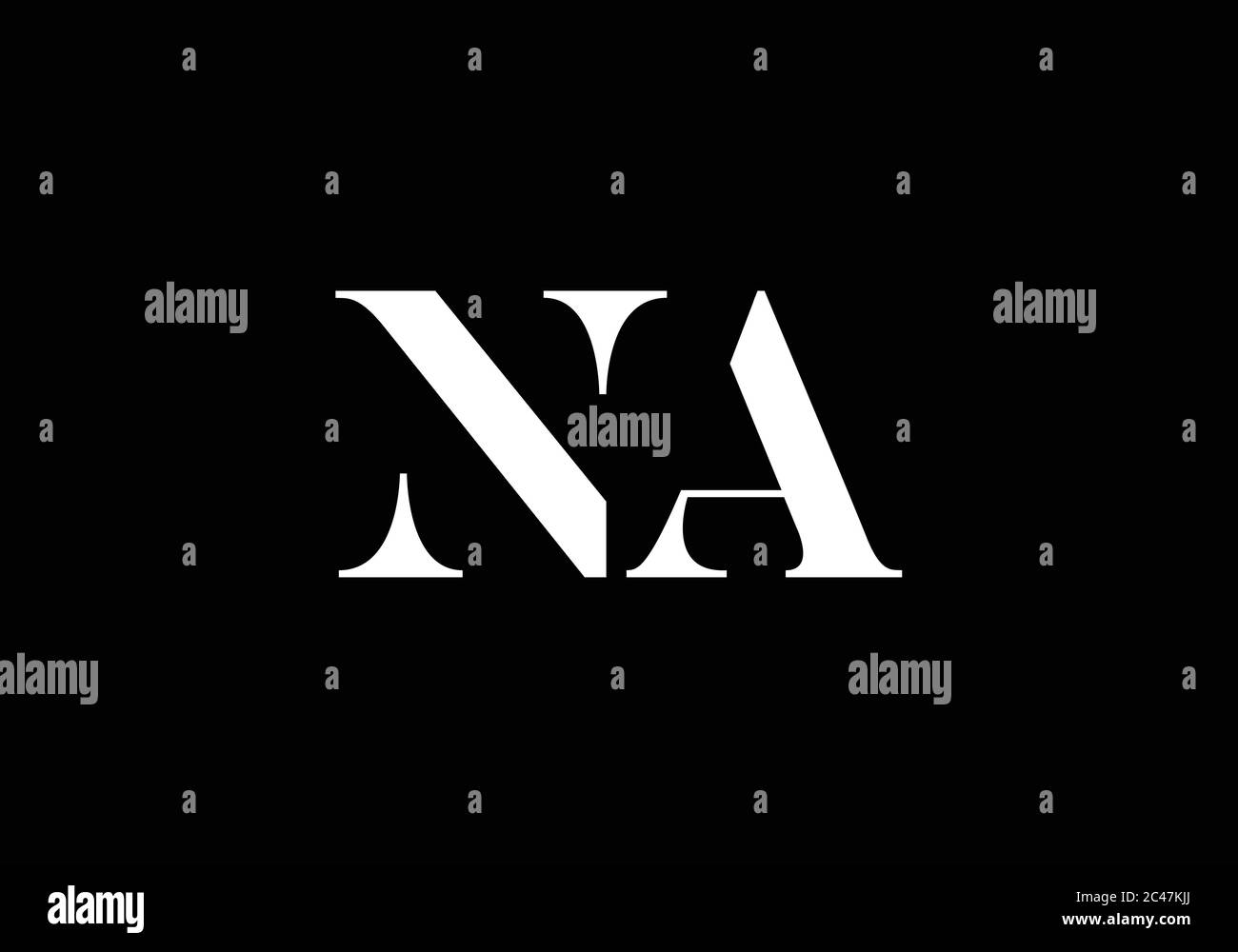 Initial Monogram Letter N A Logo Design Vector Template. N A Letter ...