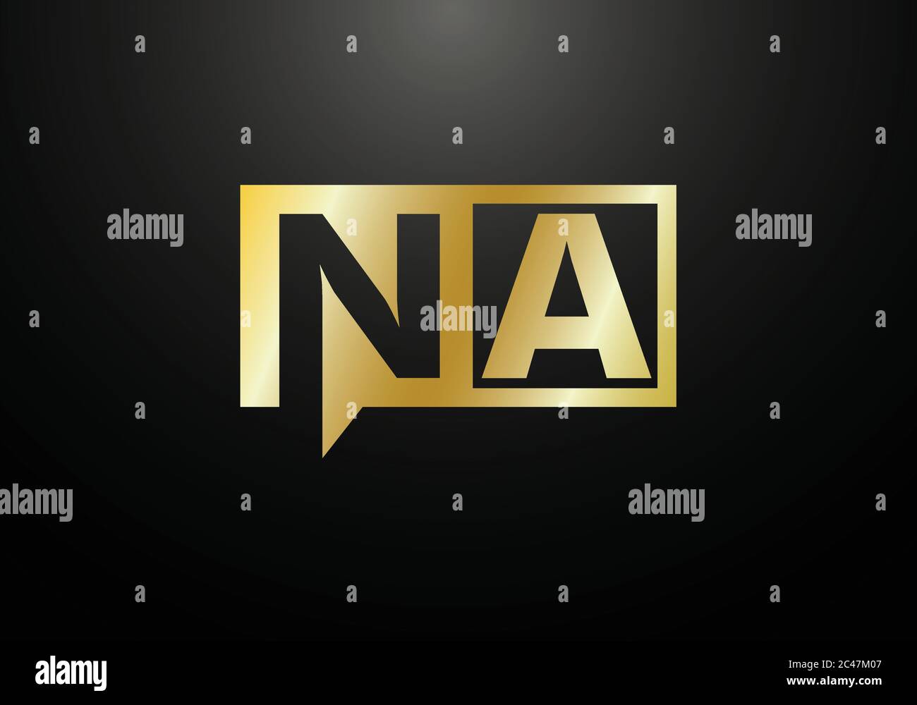 Initial Monogram Letter N A Logo Design Vector Template. N A Letter ...