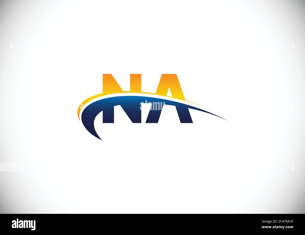 Initial Monogram Letter N A Logo Design Vector Template. N A Letter ...