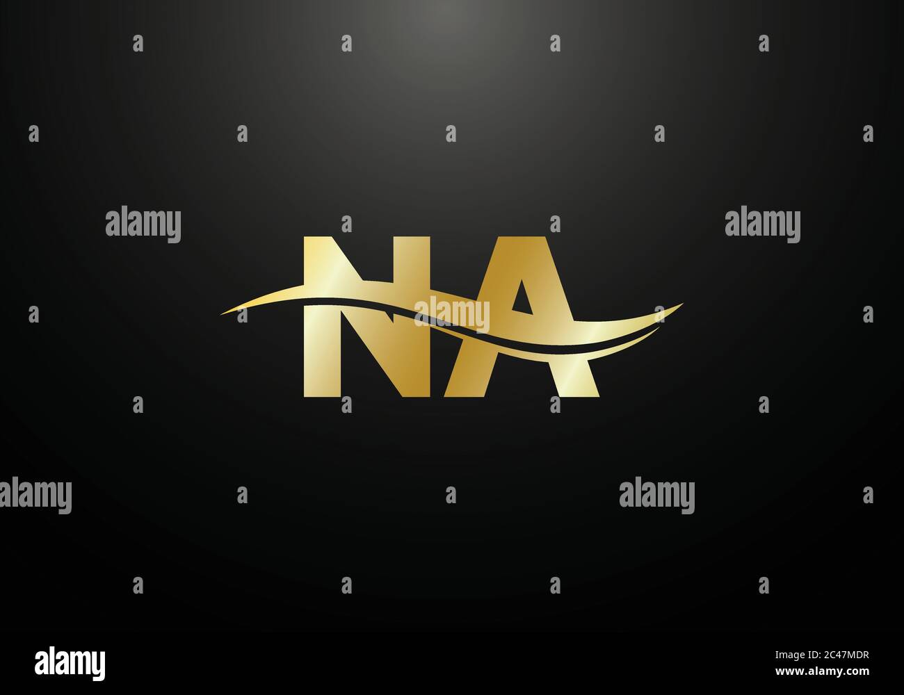 Initial Monogram Letter N A Logo Design Vector Template. N A Letter ...