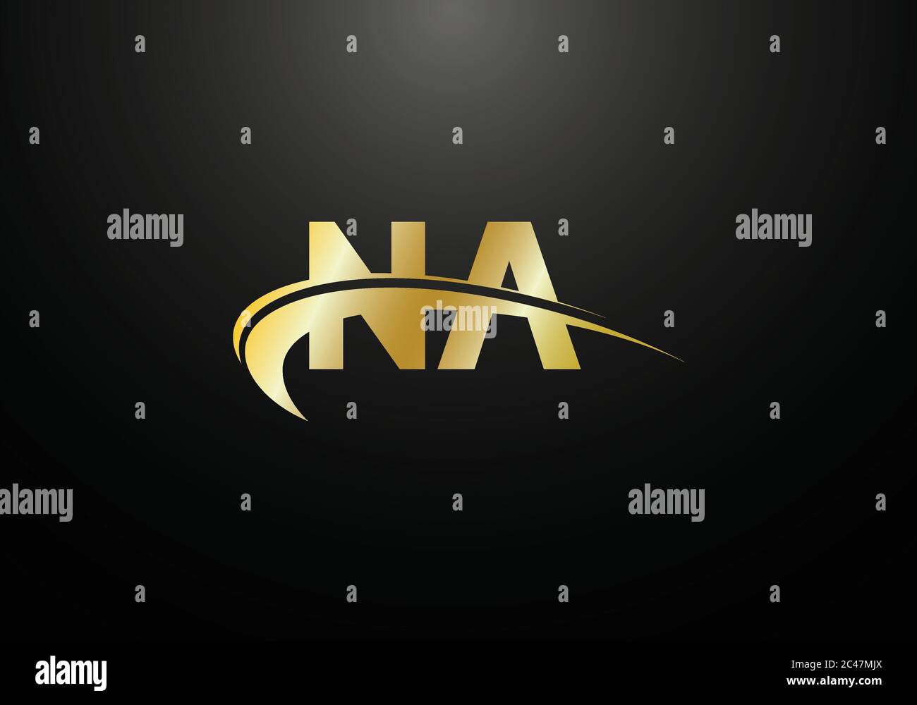 Initial Monogram Letter N A Logo Design Vector Template. N A Letter ...