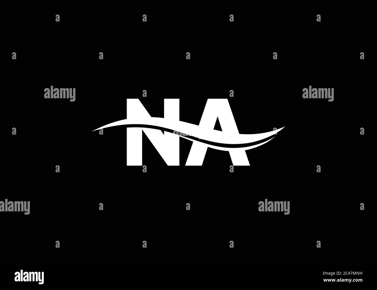 Initial Monogram Letter N A Logo Design Vector Template. N A Letter ...