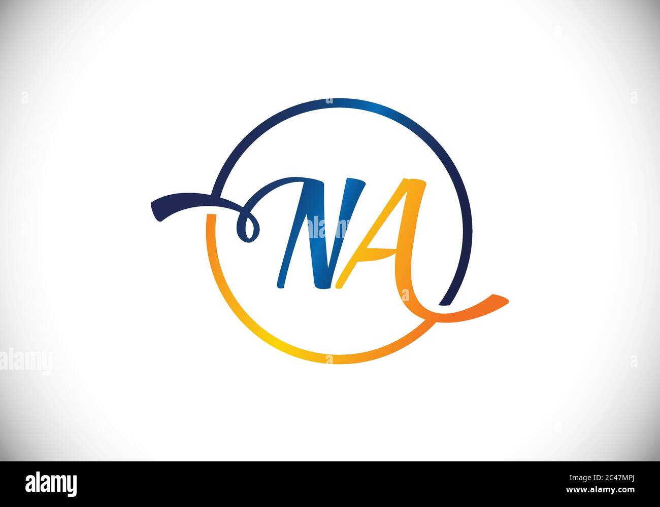Initial Monogram Letter N A Logo Design Vector Template. N A Letter ...