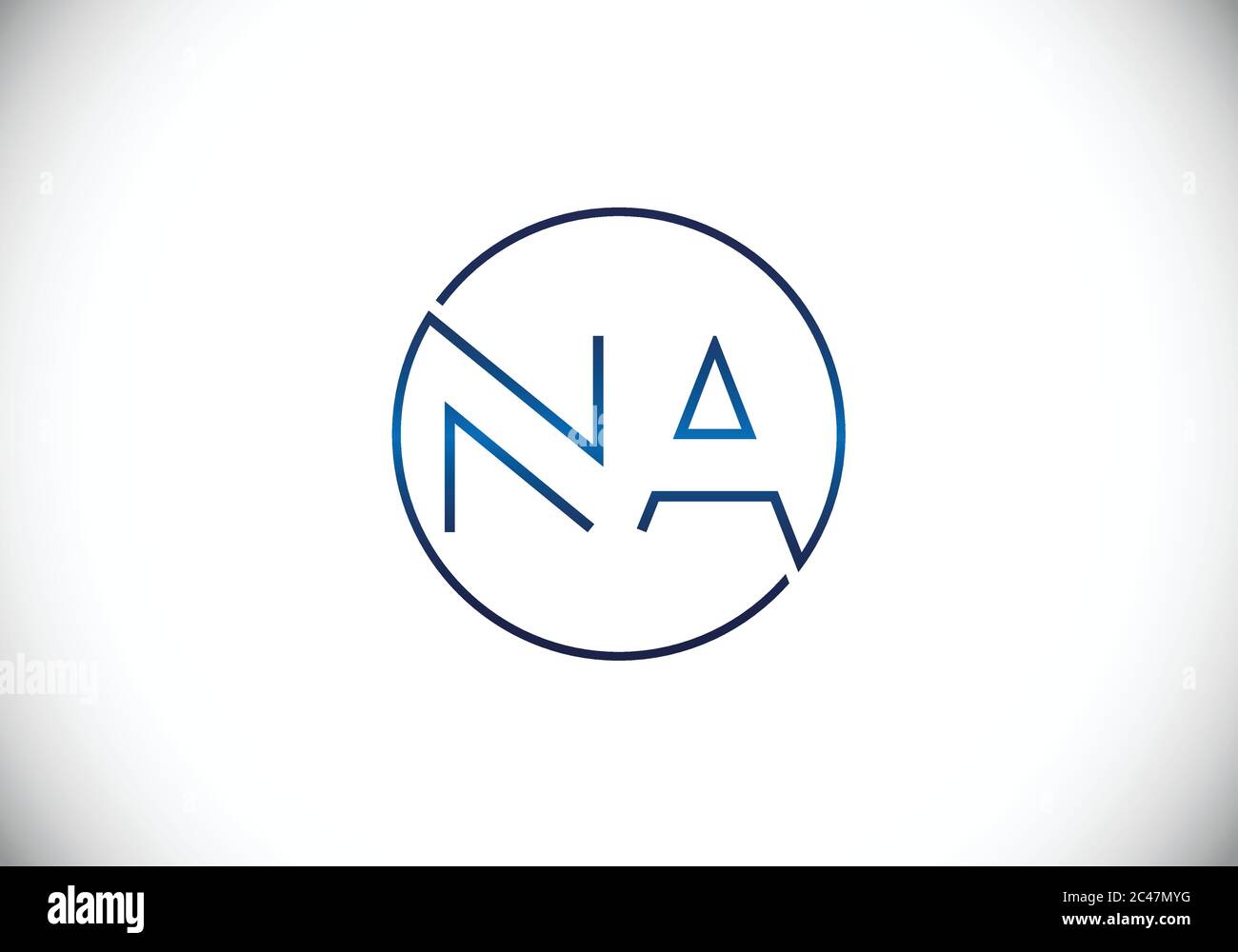 Initial Monogram Letter N A Logo Design Vector Template. N A Letter ...