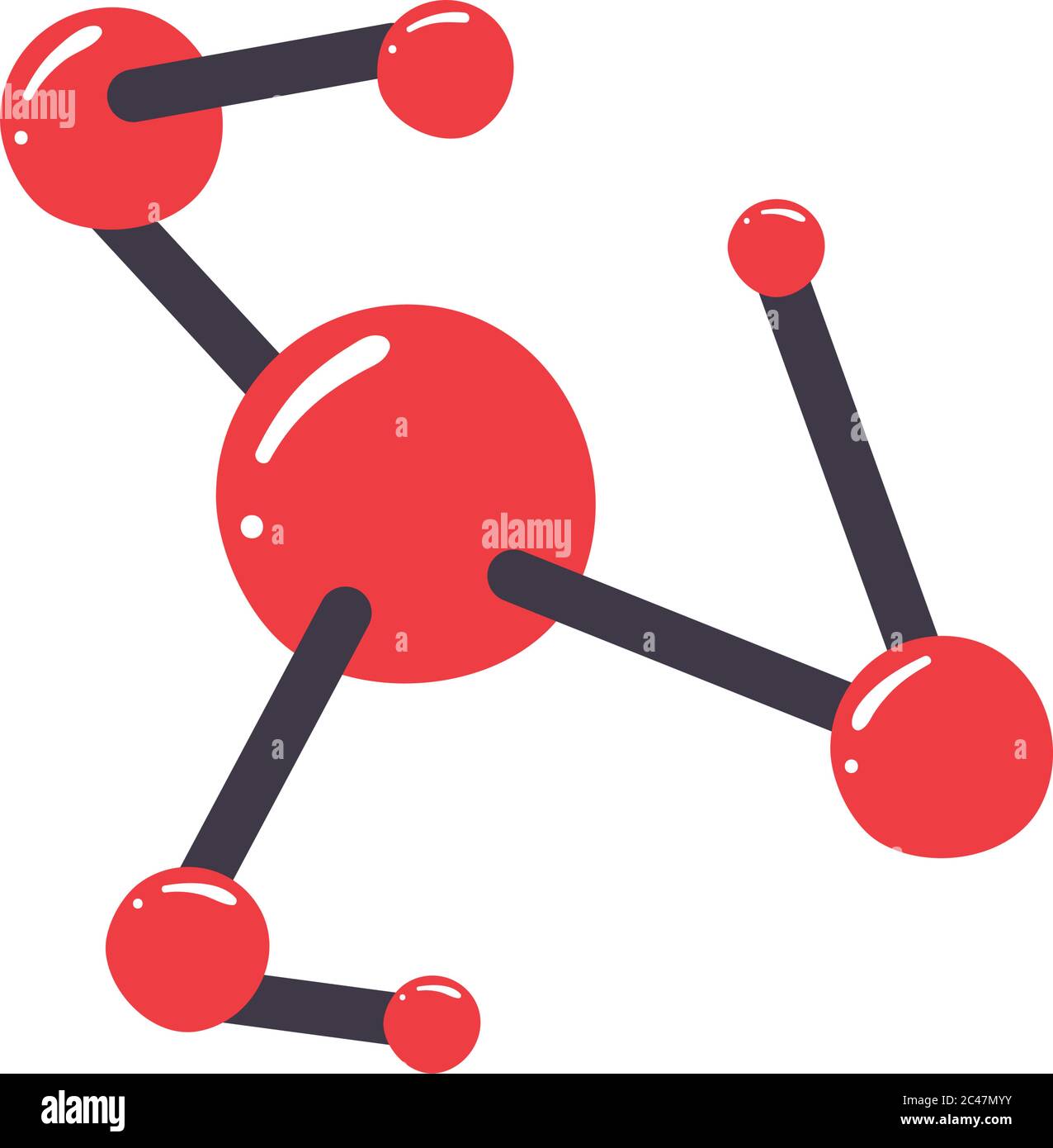 Atom flat style icon design, science chemistry and molecular theme ...