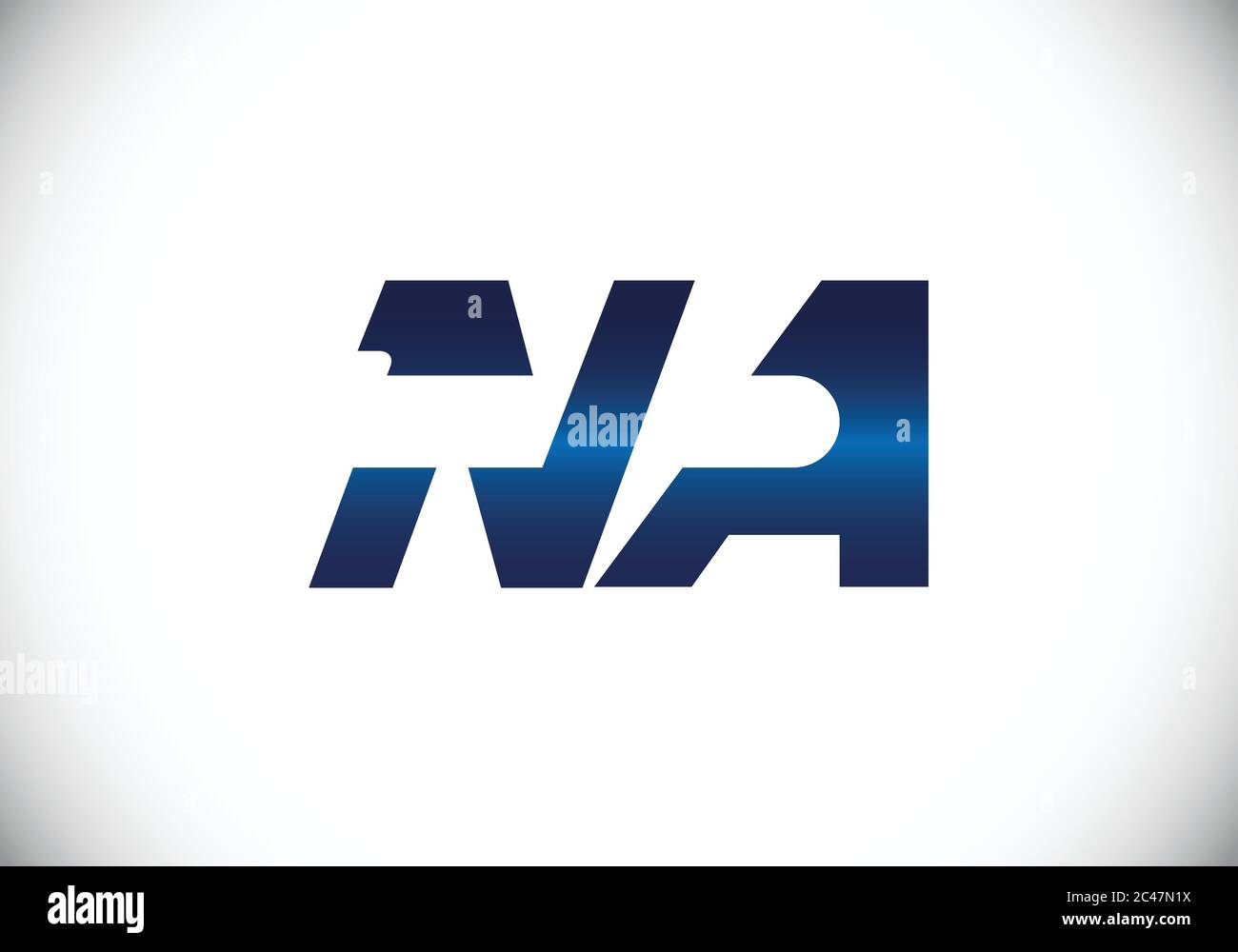 Initial Monogram Letter N A Logo Design Vector Template. N A Letter ...