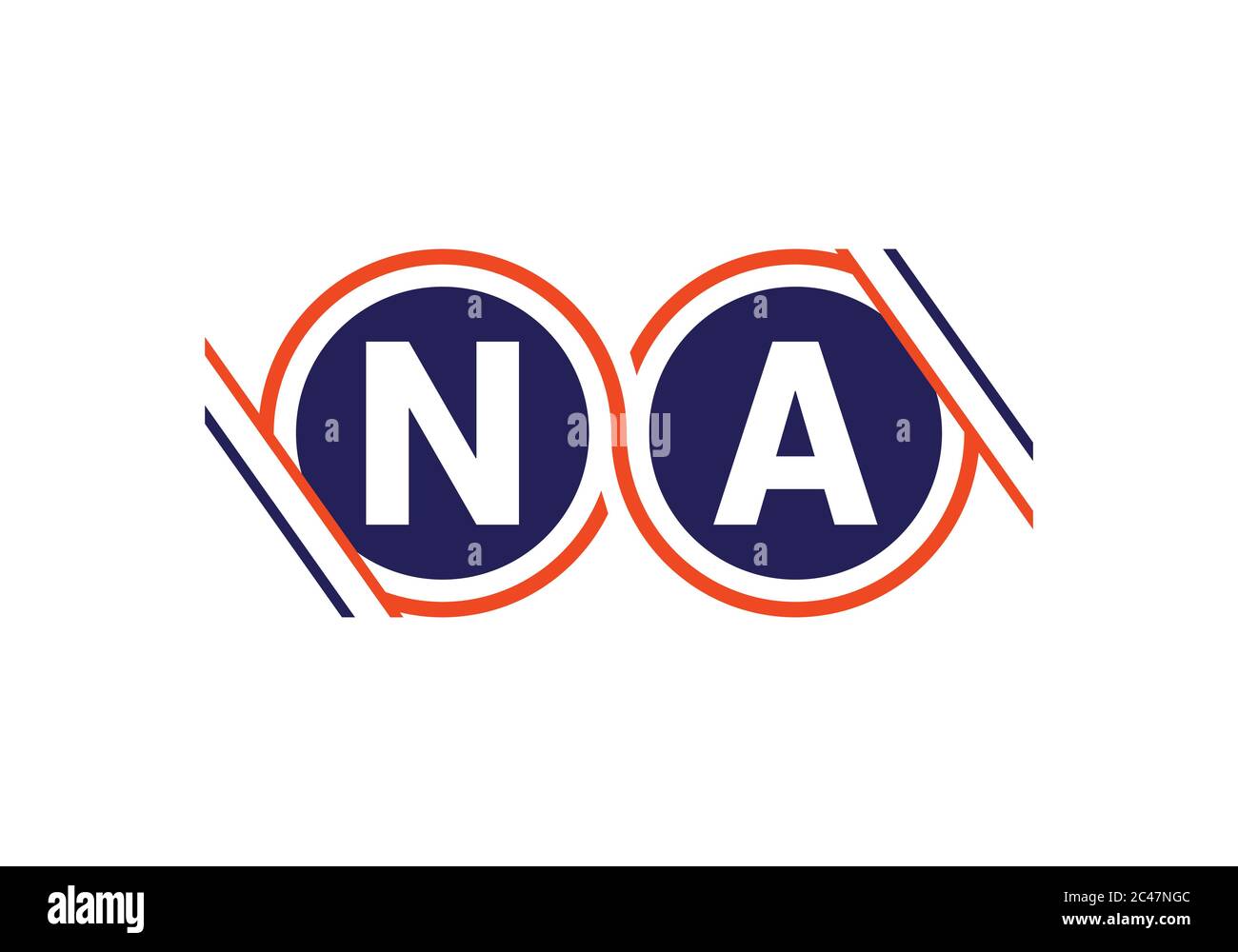 Initial Monogram Letter N A Logo Design Vector Template. N A Letter ...