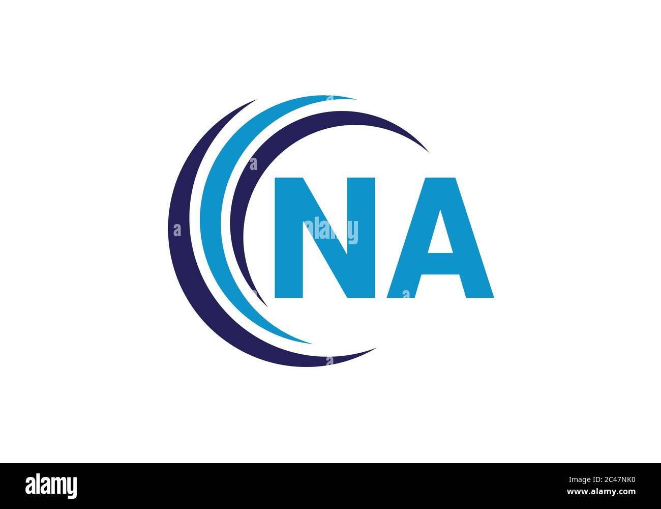 Initial Monogram Letter N A Logo Design Vector Template. N A Letter ...