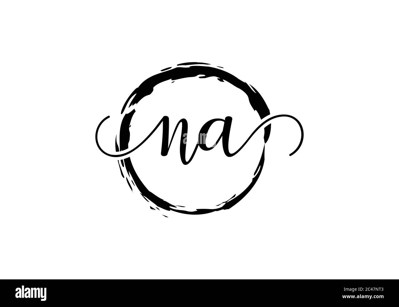 Initial Monogram Letter N A Logo Design Vector Template. N A Letter ...