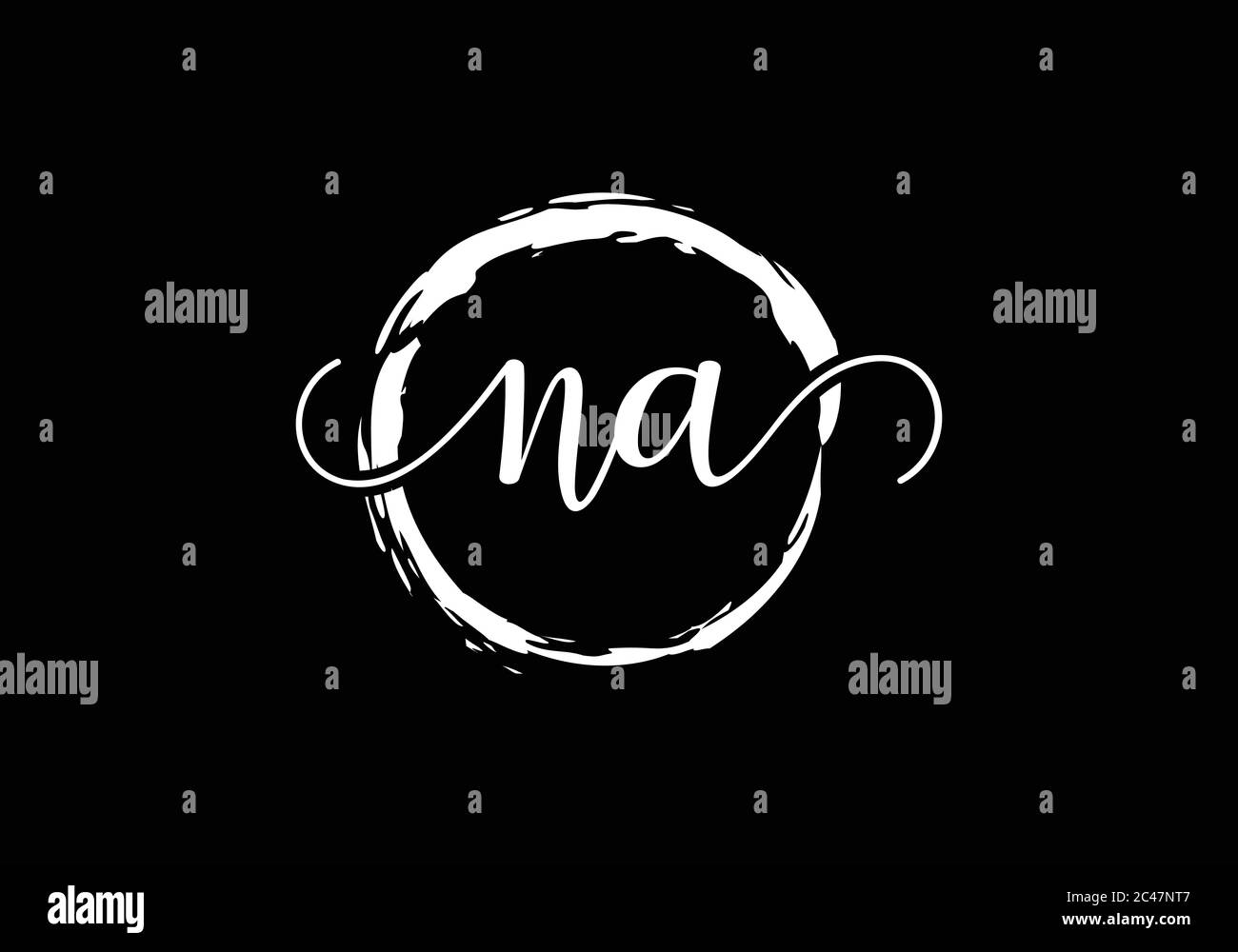 Initial Monogram Letter N A Logo Design Vector Template. N A Letter ...