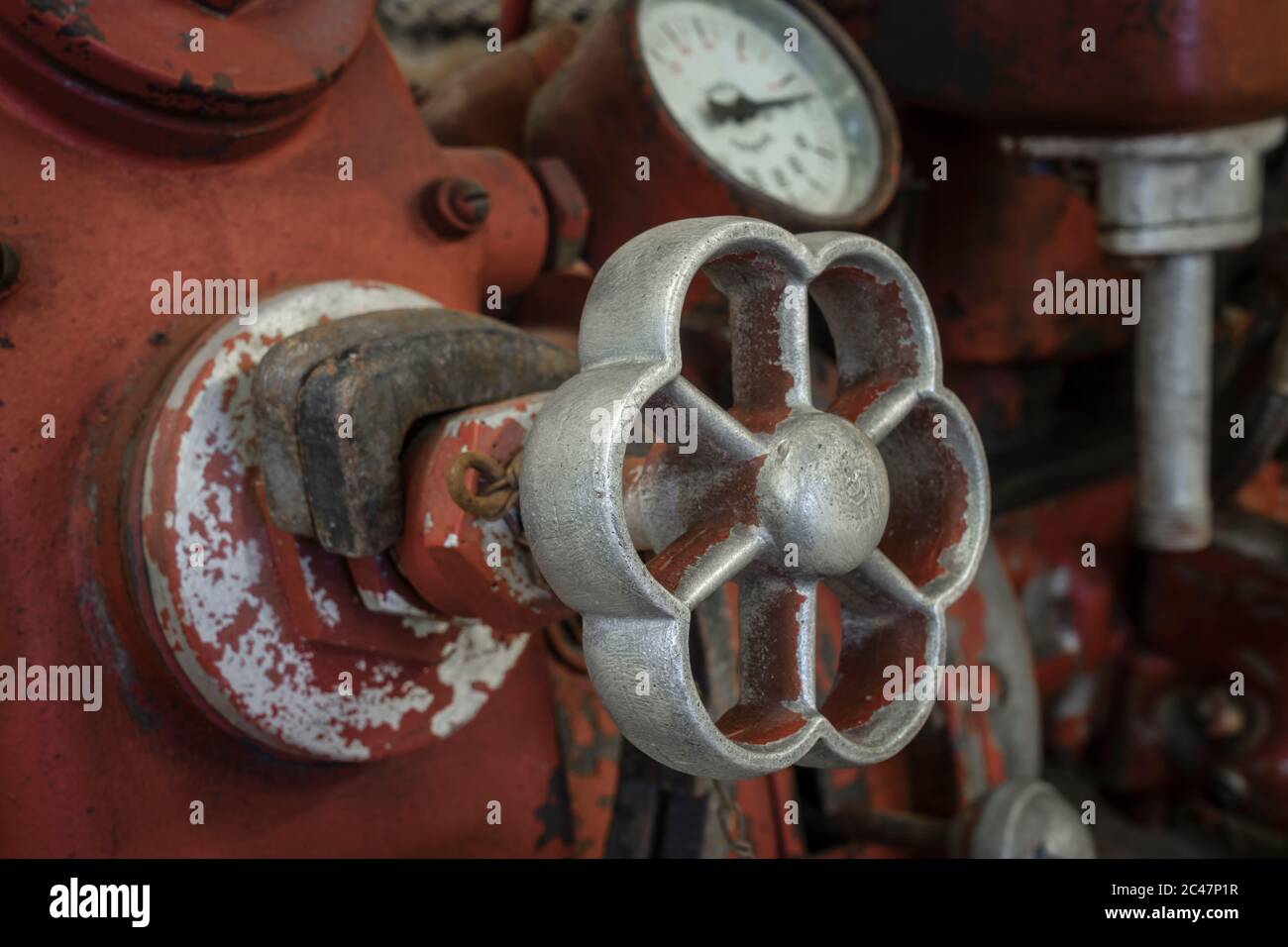 valve of an old fire engine Stock Photo - Alamy