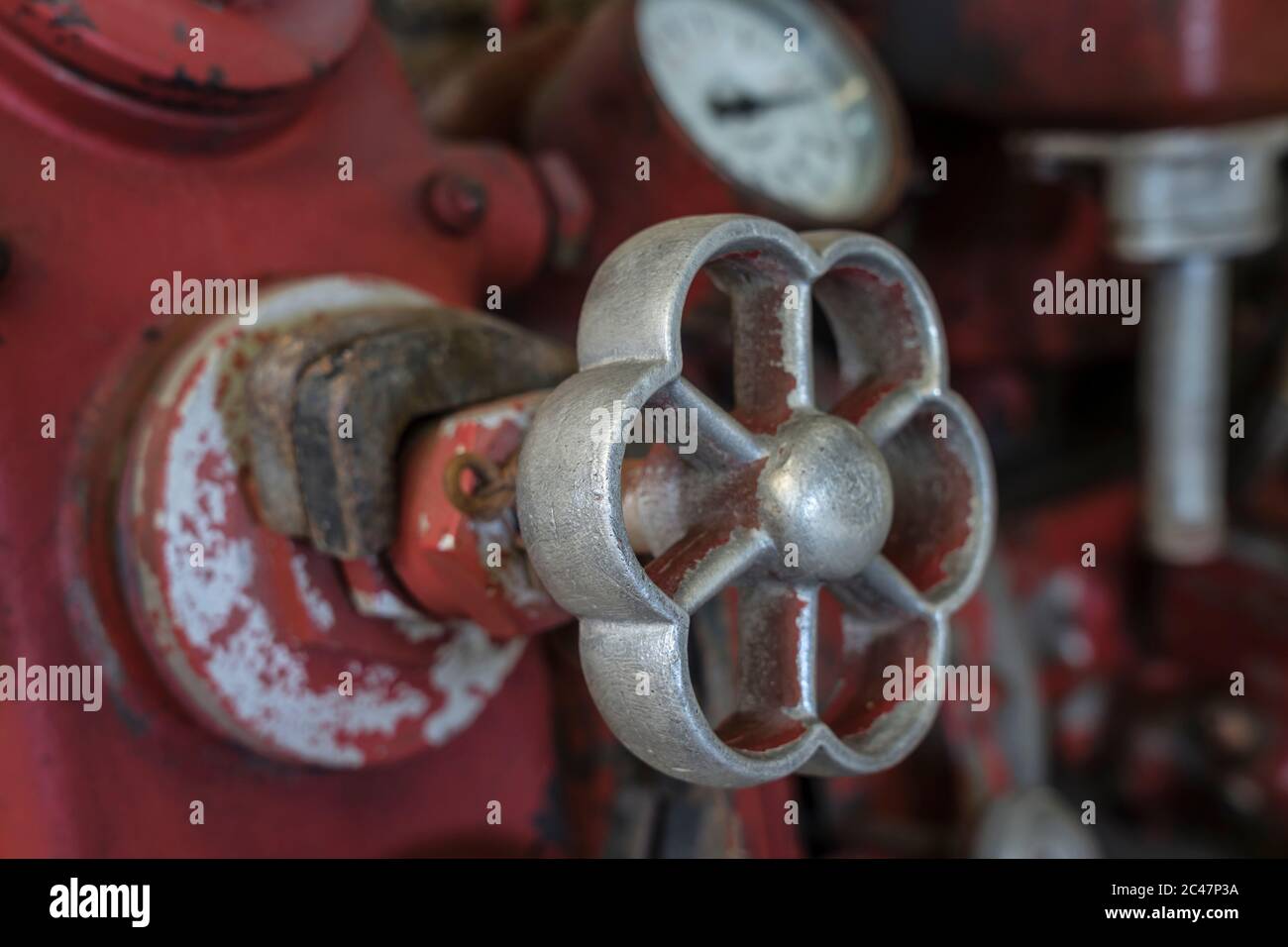valve of an old fire engine Stock Photo - Alamy