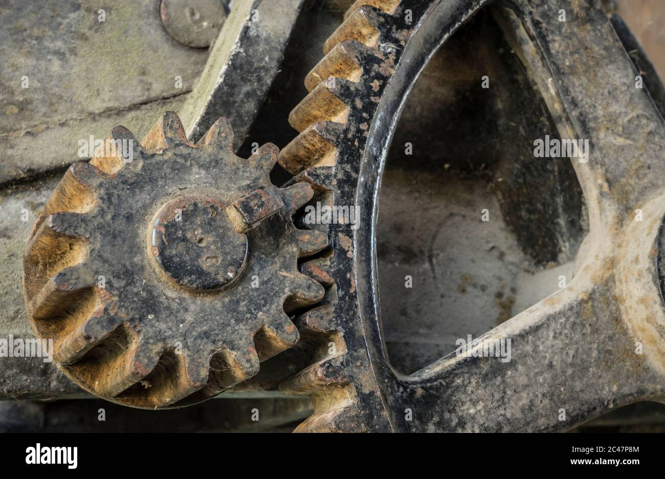 close up of old gears Stock Photo - Alamy