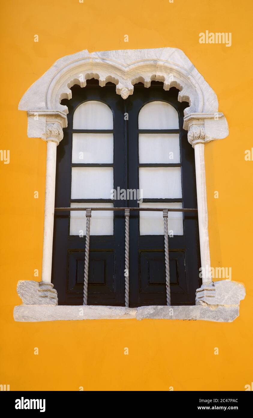 Beautiful Arabesque - Gothic Manueline marble window and surround on a ...