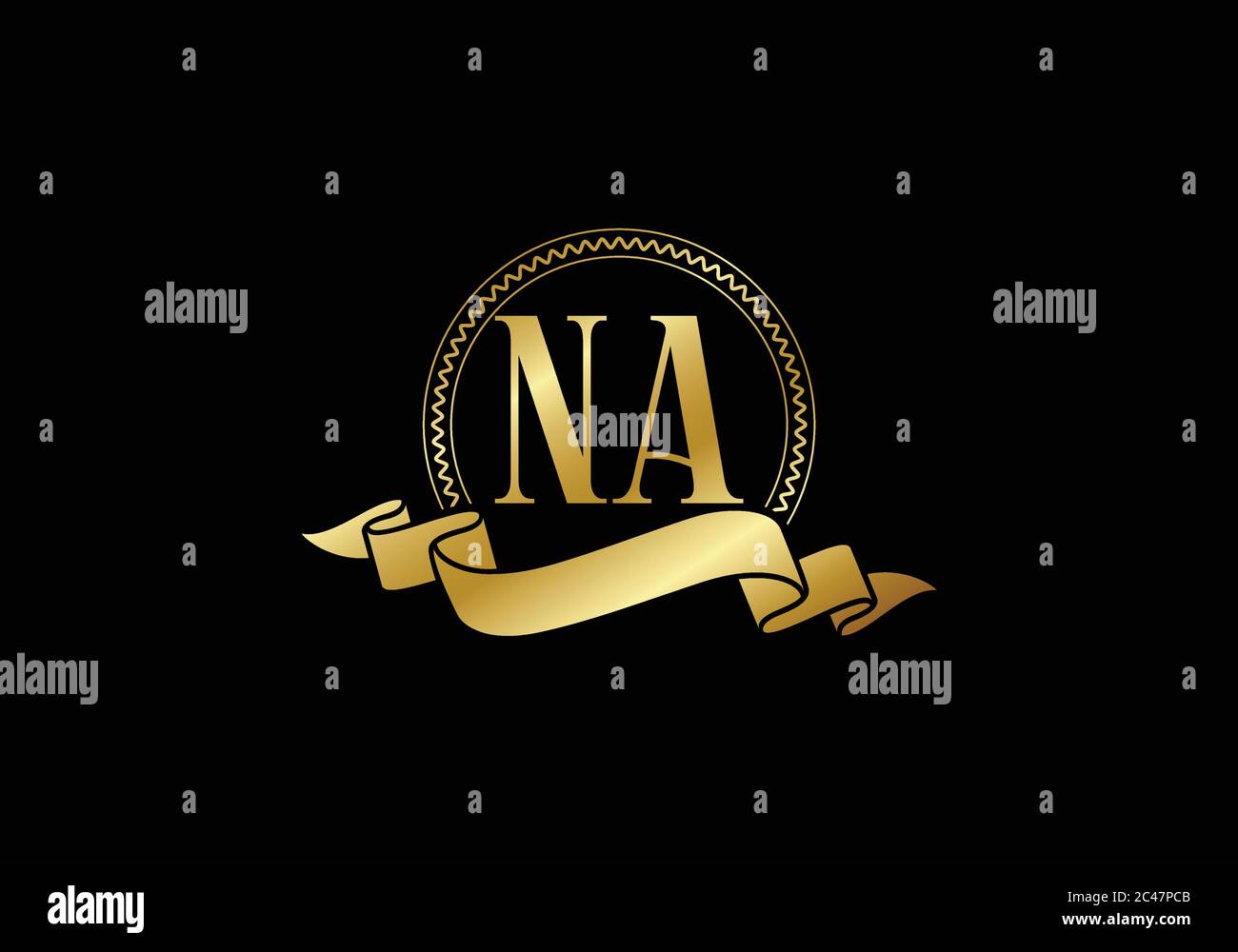 Initial Monogram Letter N A Logo Design Vector Template. N A Letter ...