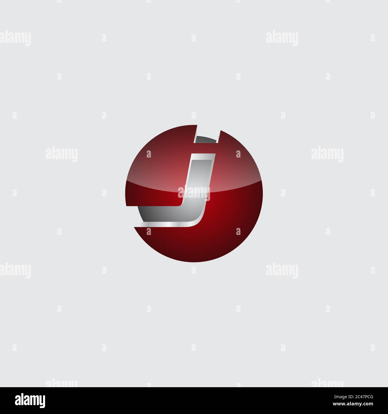 Business corporate initial circle 3d letter j logo design template ...