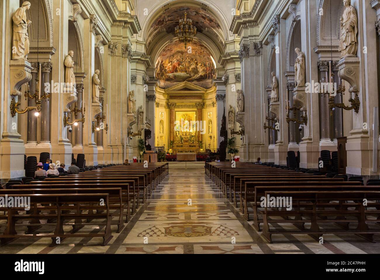 Palermo Cathedral in Palermo, Italy in a beautiful summer day Stock ...