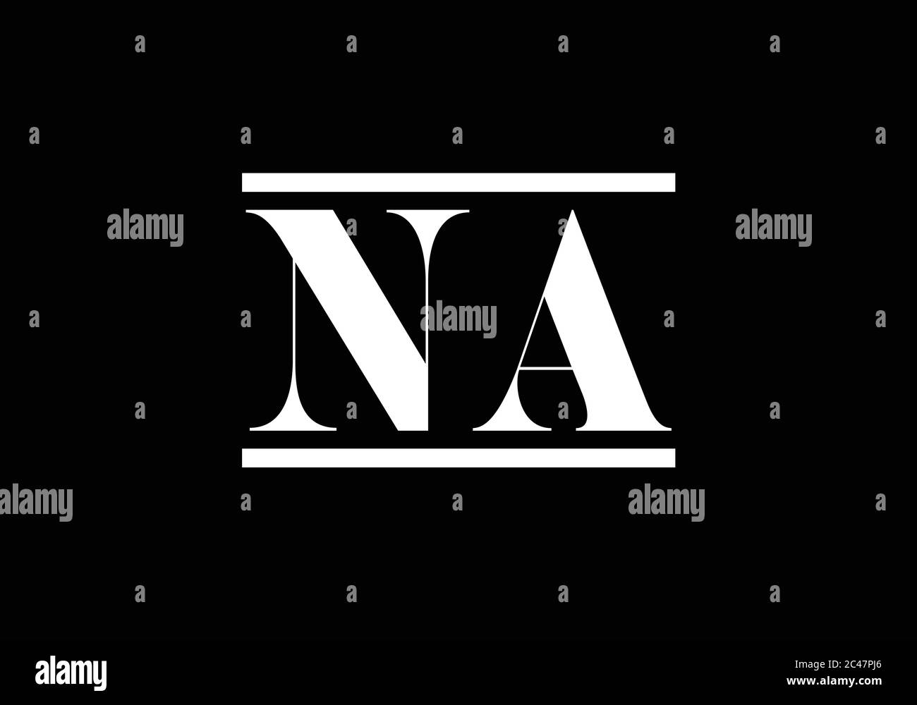 Initial Monogram Letter N A Logo Design Vector Template. N A Letter ...