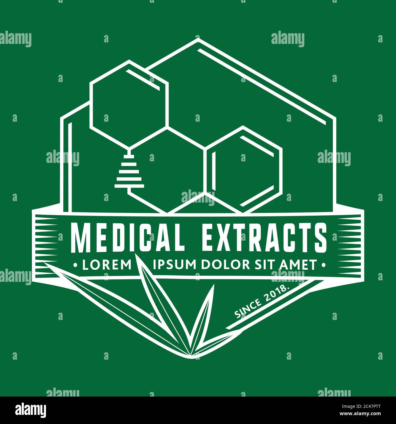THC molecule / Medical (marijuana, cannabis) extracts. Vector and ...