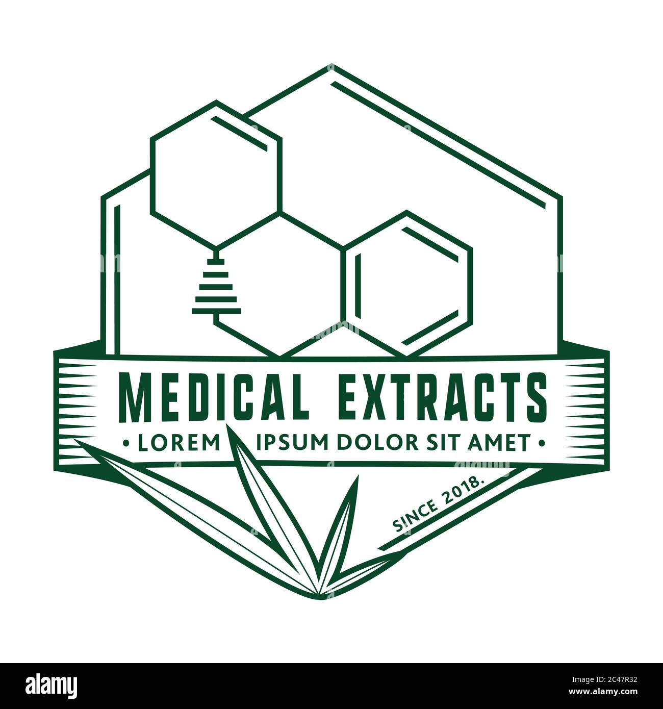 THC molecule / Medical (marijuana, cannabis) extracts. Vector and ...