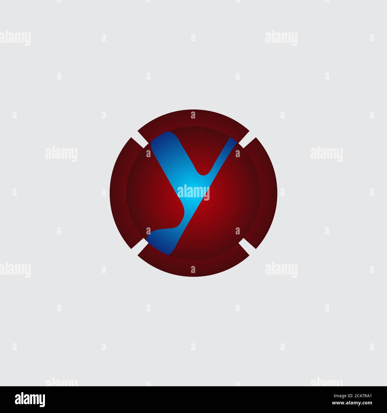 Business corporate initial circle 3d letter y logo design template ...