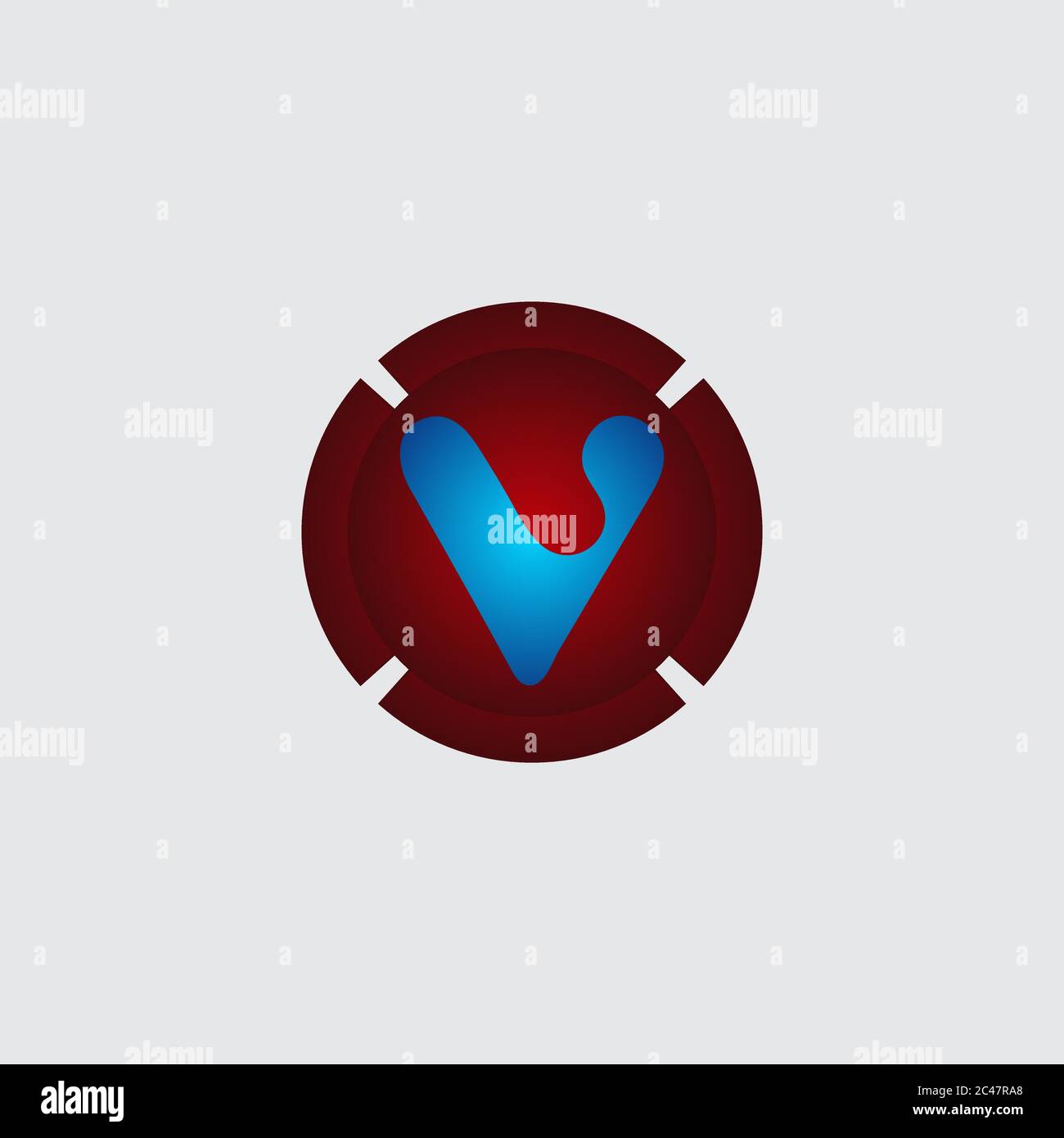 Business corporate initial circle 3d letter v logo design template ...