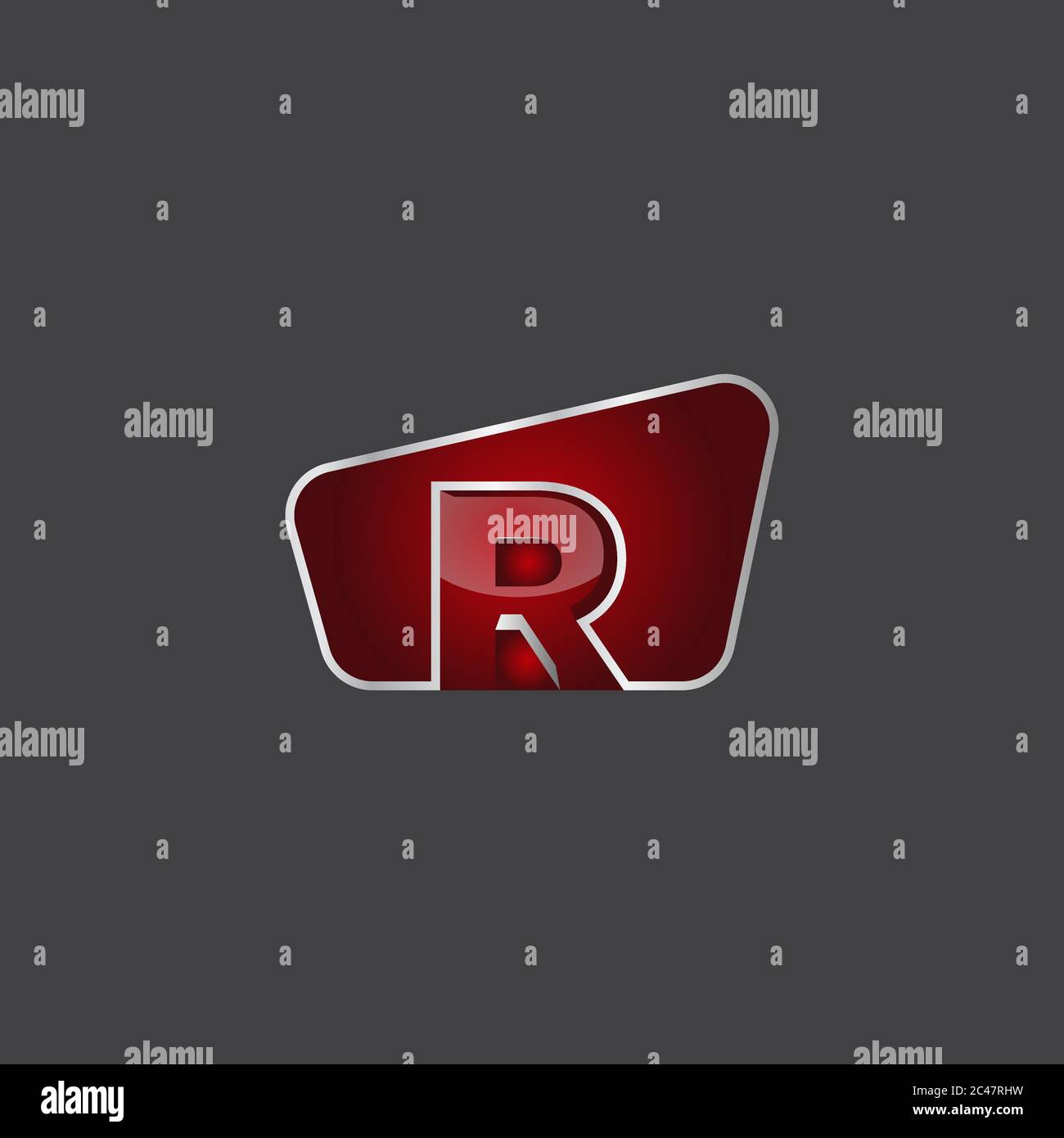 Business corporate initial 3d letter r logo design template vector. Red ...