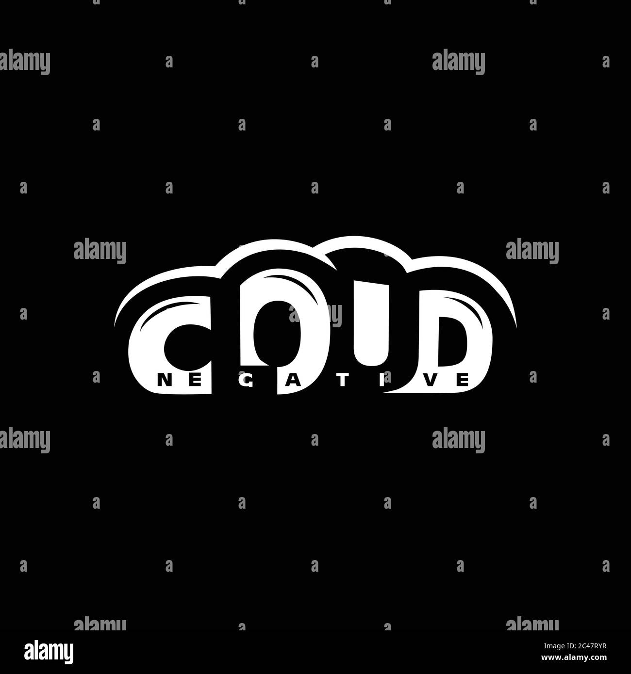 Cloud negative space design template. Vector and illustration Stock ...