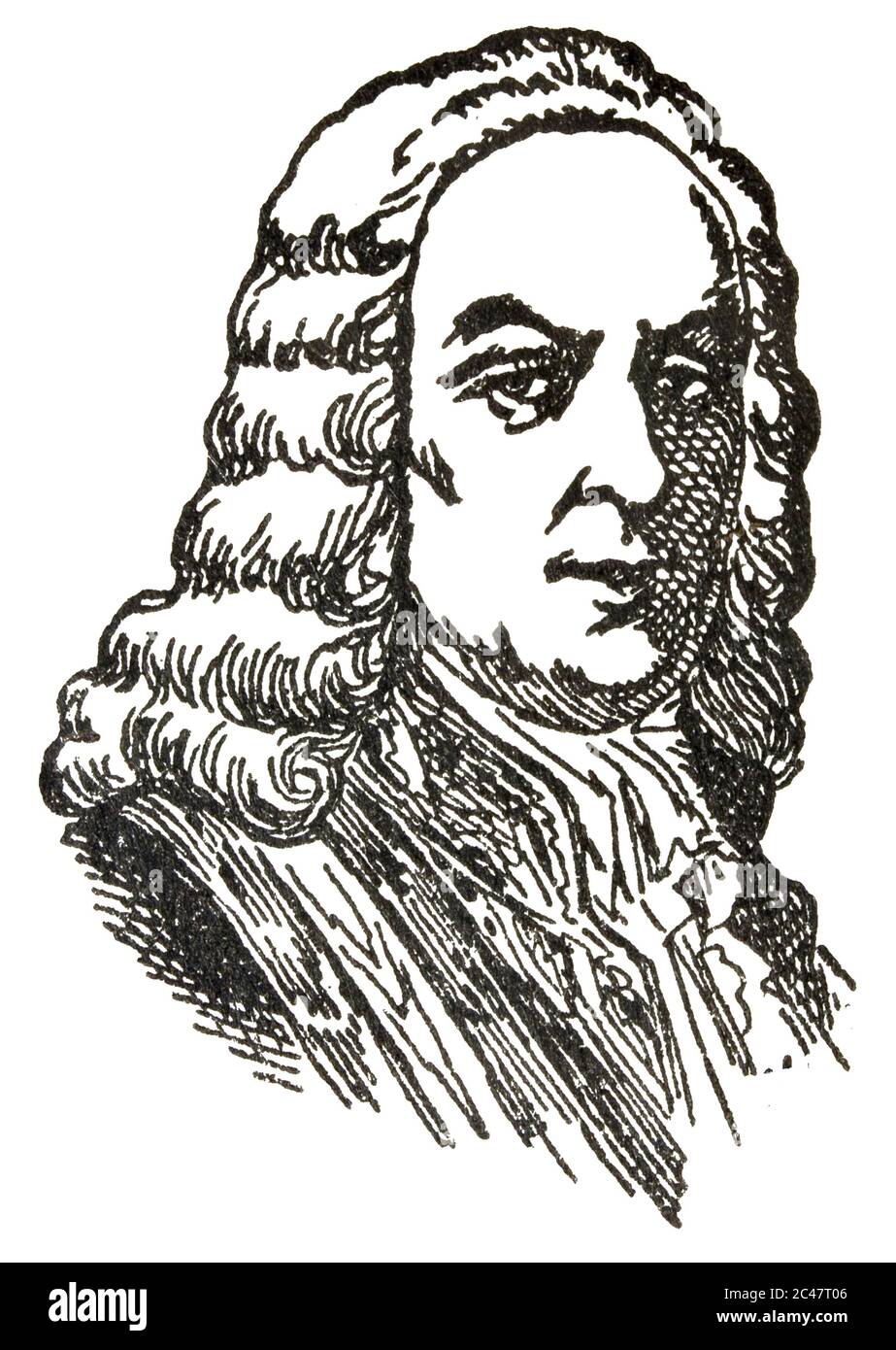 Portrait of Ferdinand VI of Spain. Vintage Draw Stock Photo - Alamy