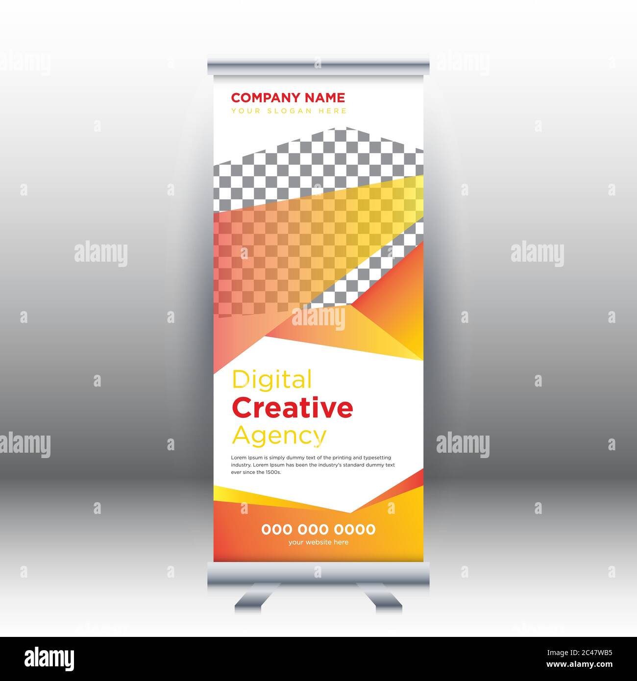 Creative abstract modern corporate business vertical roll up banner ...