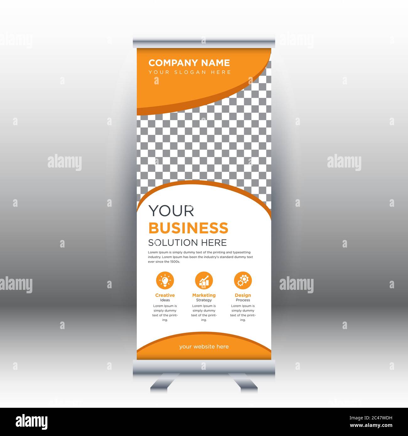 Creative abstract modern corporate business vertical roll up banner ...