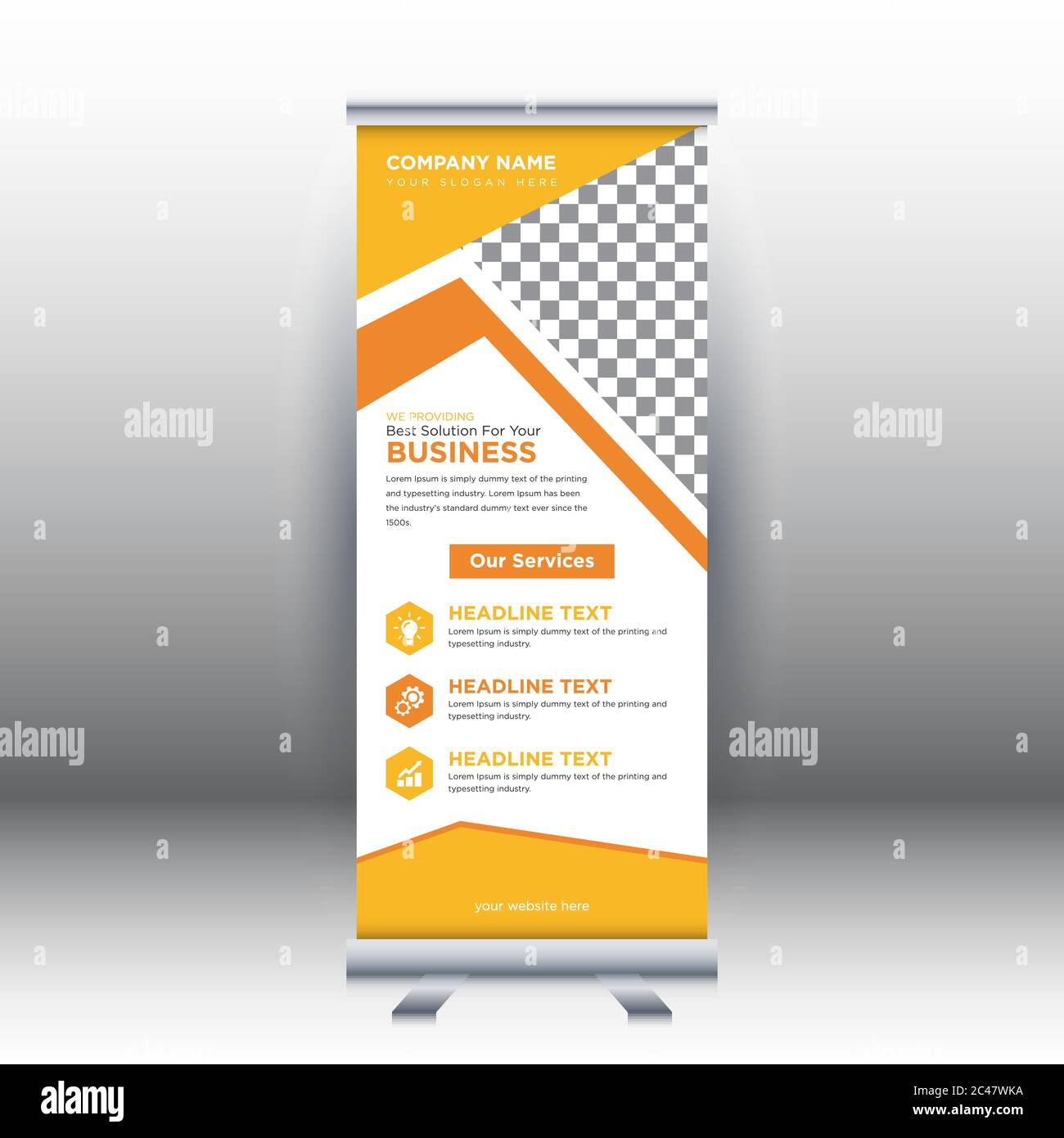 Creative abstract modern corporate business vertical roll up banner ...