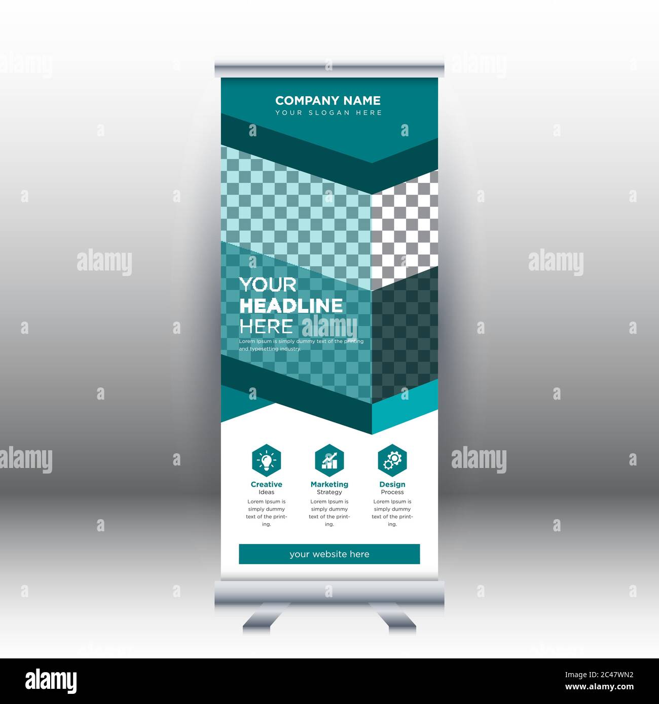Creative abstract modern corporate business vertical roll up banner ...