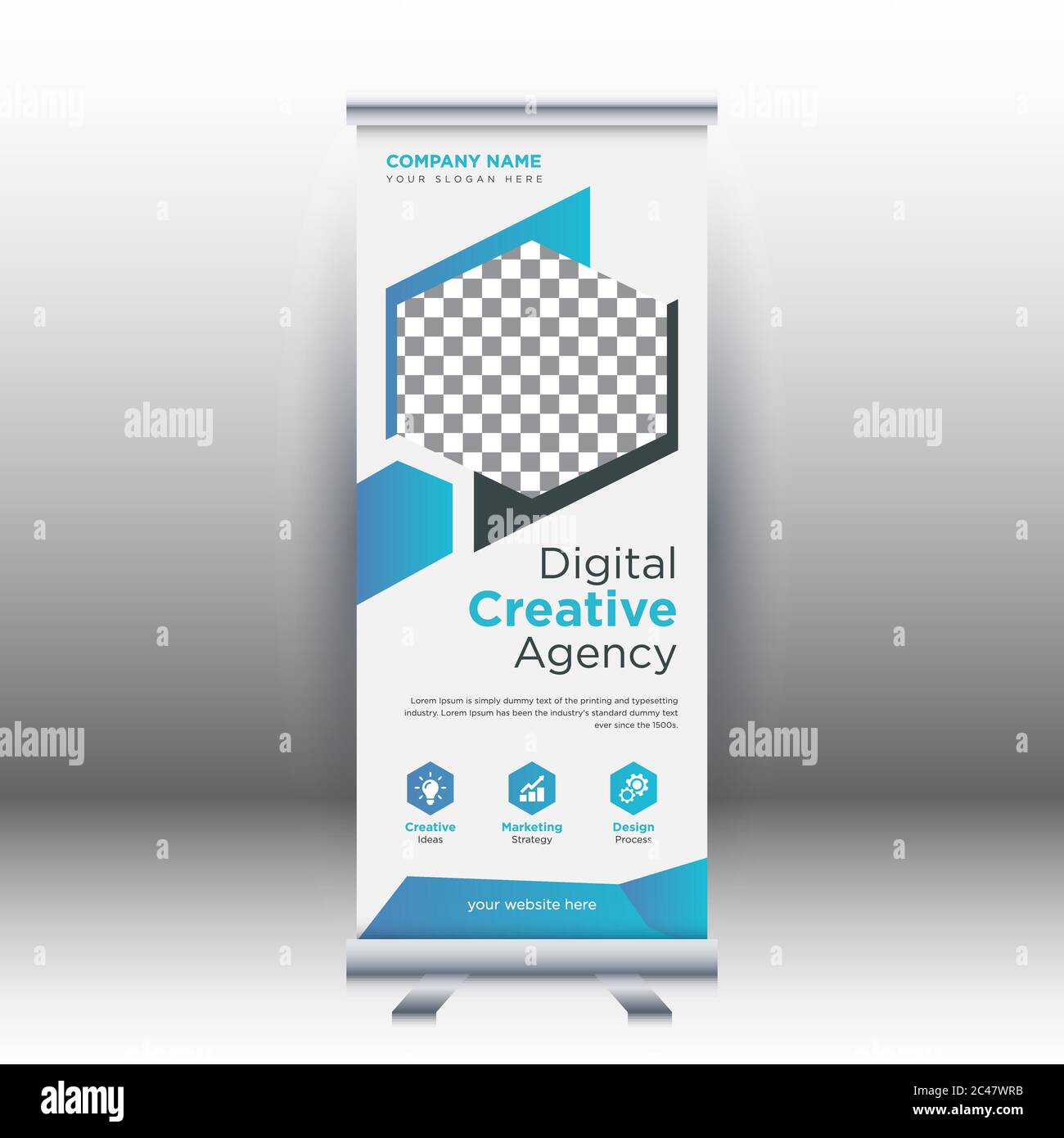 Creative abstract modern corporate business vertical roll up banner ...