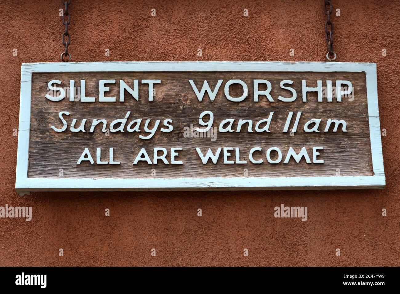 Quakers church sign hi-res stock photography and images - Alamy