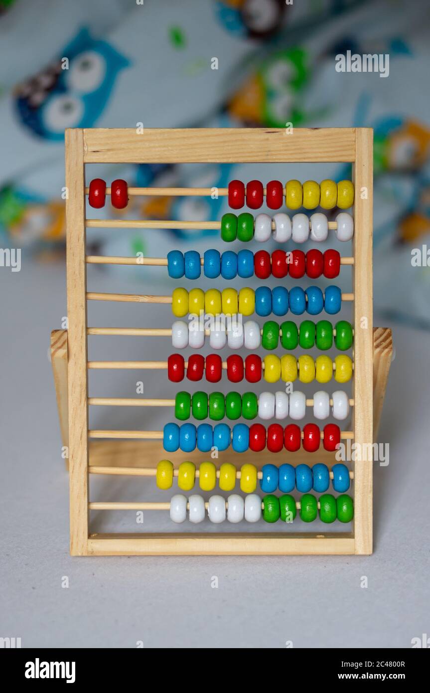 Wooden counting tool Stock Photo - Alamy