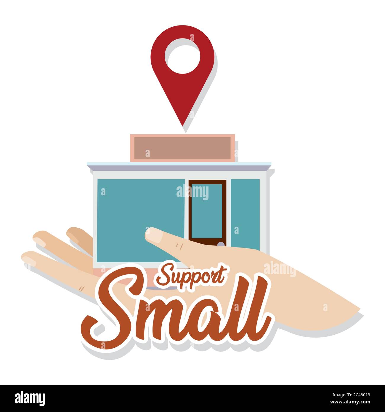 Support small poster Stock Vector Image & Art - Alamy