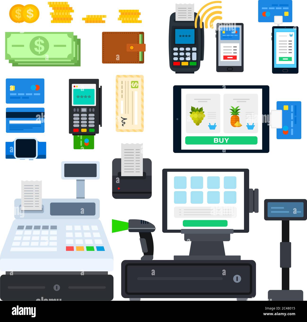 Set of Payment tools icons flat vector Stock Vector Image & Art - Alamy
